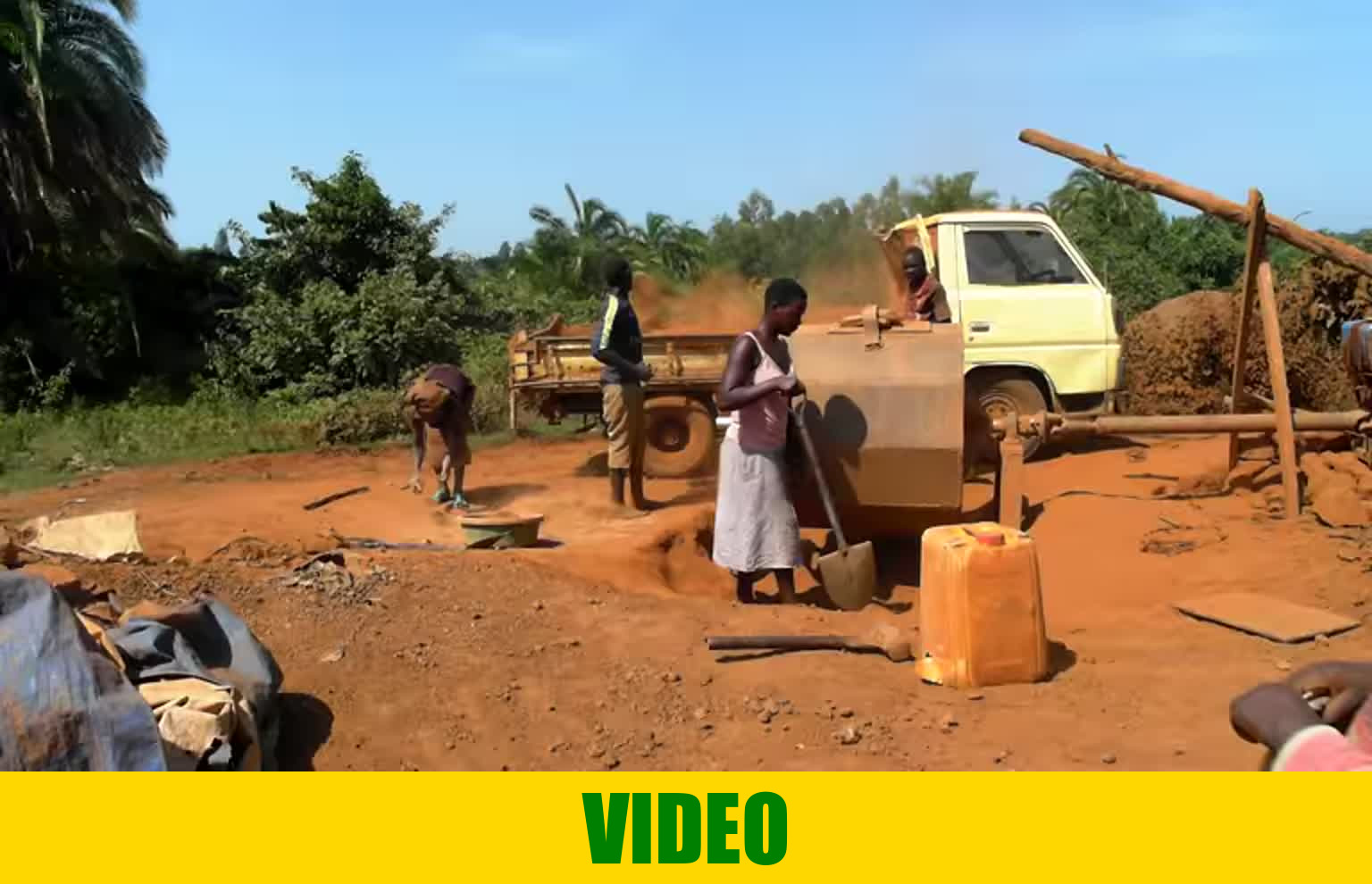 Child on mining site